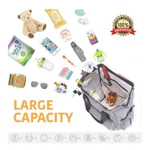 Bags | Grey Diaper Bag | Poshmark